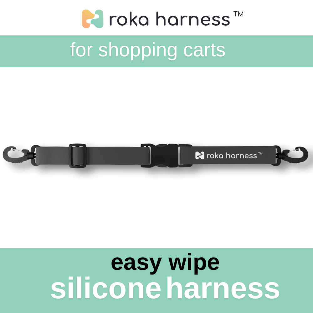 Silicone Shopping Cart Harness - 2 point Grey – Roka Harness